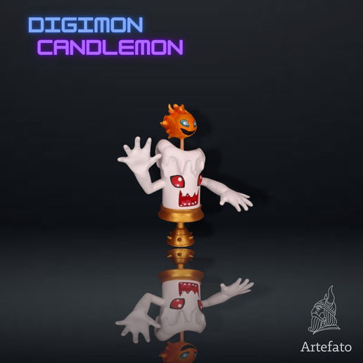 🐉 Digmon Candlemon・ STL File for 3D printing・Cults