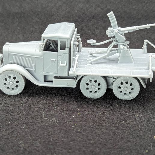 🔫 Type 98 20 mm AA machine cannon carrier (Japan, WW2)・ 3D File for 3D ...