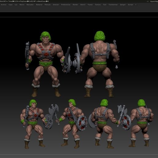 👾 Vintage-Style He-Man Action Figures 5.5" for 3D Printing - Classic ...