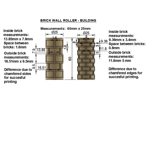 🧱 BRICK WALL TEXTURE ROLLERS X 4 VERSIONS - FOR SENSORY PLAY AND MORE ...