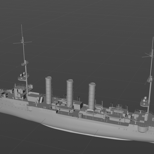 🚢 Digital model of the German cruiser Dresden・ OBJ File for 3D printing ...