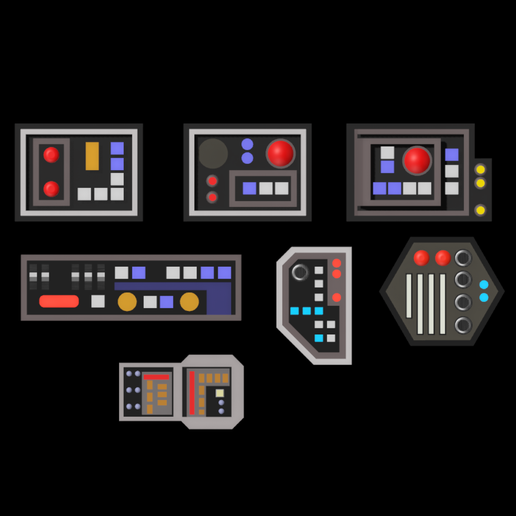⭐ Star Wars Control Panels 2 for 3.75" and 6" figures・ 3D File for 3D ...