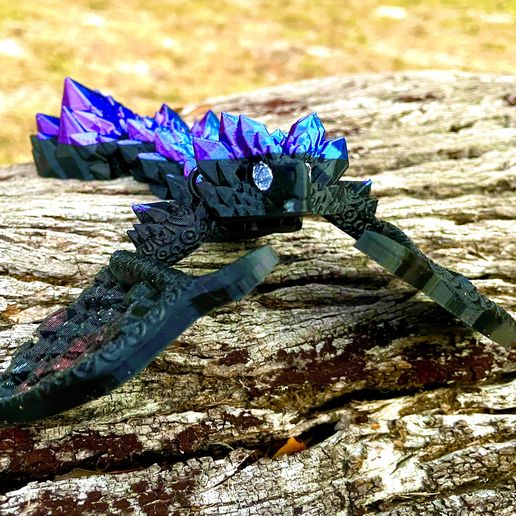STL file MINI CRYSTAL DRAGON V2, PRINT IN PLACE MODEL 🔮 ・3D printer ...