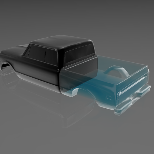OBJ file CHEVROLET C10 DOUBLE CAB (Cab Only) 1967-1972 - 1:24 & 1:25 ...