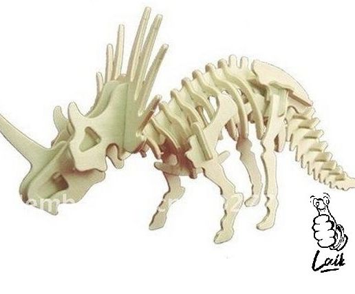 🦖 Triceratops 3D・ DXF File for CNC machining - Laser cutting・Cults