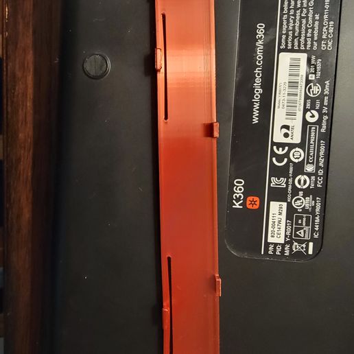 ⌨️ Logitech K360 Wireless Keyboard Battery Door Cover・ STL File for ・Cults