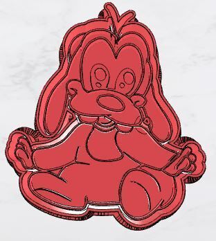STL file Goofy Bebé Cortante para Galletitas - el amigo de Mickey ...