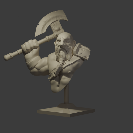 STL file Brawler Dwarf Bust 👤 ・3D printer design to download・Cults