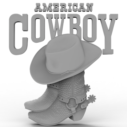 📁 3D Model STL File for CNC Router/Laser & 3D Printer American Cowboy ...