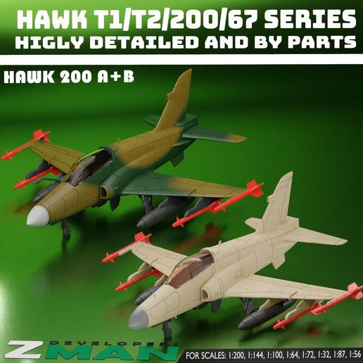 🦅 HAWK T1/T2/67/200 (FAMILY PACK) V5 (20 IN 1)・ STL File for 3D ...