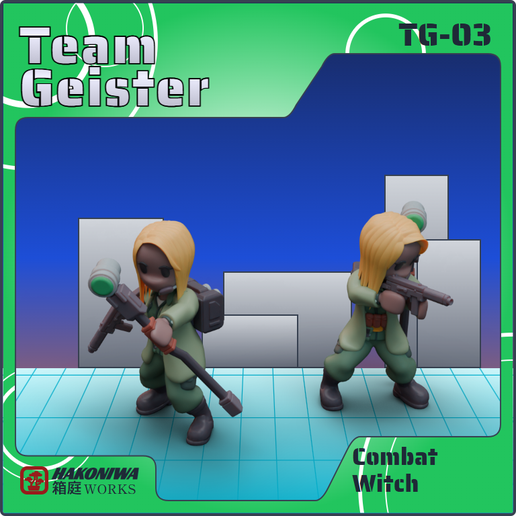 🧙‍♀️ Team Geister - Combat Witch・Free STL File for 3D printing・Cults