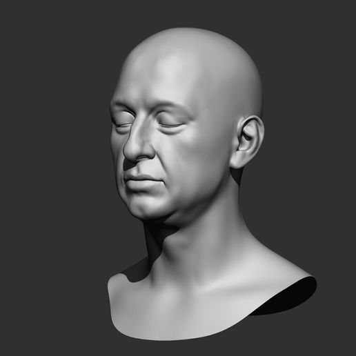 ♂️ Male Base mesh head multi expressions 3d stl model 3D print model ...