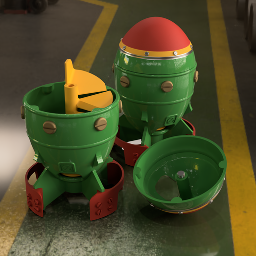 🎲 Fallout - Mini Nuke - Dice Tower・ STL File for 3D printing・Cults