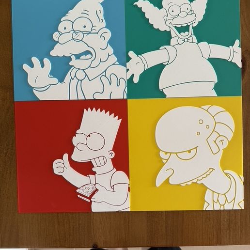 🎨 THE SIMPSONS ART WALL MOSAIC・ 3MF File for 3D printing・Cults