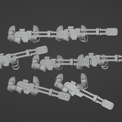 🎲 MK7 Dornian Heresy Marksman Rifle Arms・ 3D File for 3D printing・Cults