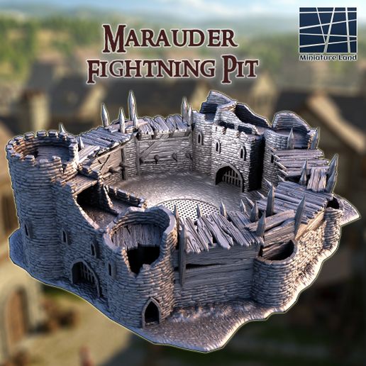 🎲 Marauder Fightning pit 28 mm Tabletop Terrain・ STL File for 3D ...