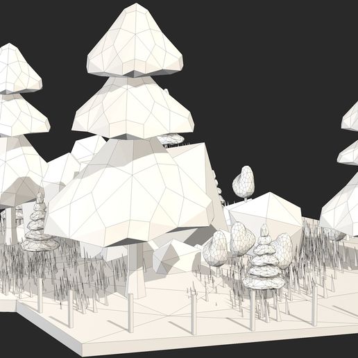 Archivo 3D Paisaje de dibujos animados Low Poly 🌐 ・Objeto de impresión ...