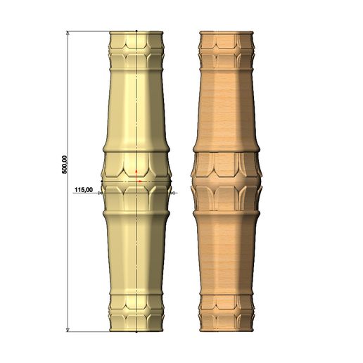 🪷 Hexagonal lotus flower bead capital column relief 3D print model・ STL ...
