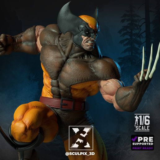 🦸 WOLVERINE 3D print model-SCULPIX3D Brown Wolverine print ready・ 3D ...