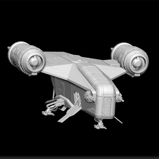 🪒 Razor Crest Assault Ship 3D Print Model - M-111 Star Wars STL File ...