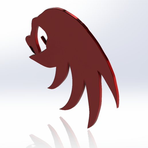 🦔 Knuckles Logo・Free STL File for 3D printing・Cults