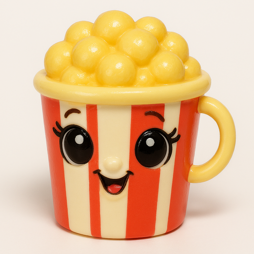 🍿 Cute Popcorn Bucket・ STL File for 3D printing・Cults