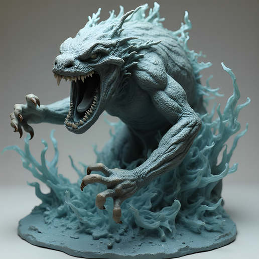 🎲 28-32mm Crystalline Drake Miniature: STL・ STL File for 3D printing・Cults