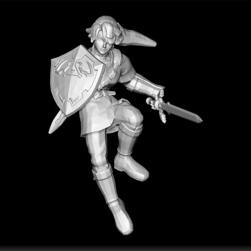 STL file Link Trophy SSBB-SSBU - Heroic Display Statue - Iconic Zelda ...
