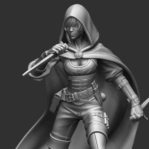 🎲 Rouge - DND Miniature - Pre-Supported・Free 3D File for 3D printing・Cults