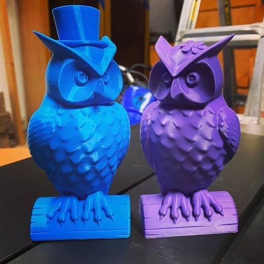 🦉 Owl Couple・Free 3D File for ・Cults