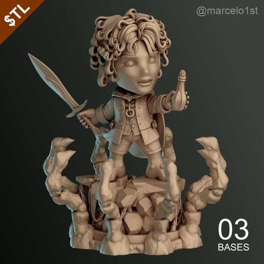 3D file CUTE Lord of the Rings - FRODO BAGGINS 💍 ・3D printing idea to ...