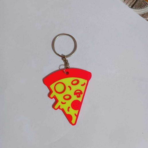 🍕 Pizza key ring・ STL File for 3D printing・Cults