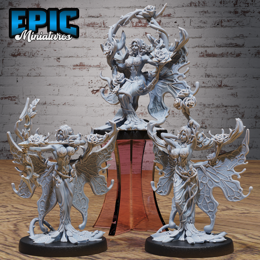 3D file Rose Fairy Dance Set ‧ DnD Miniature ‧ Tabletop Miniatures ...