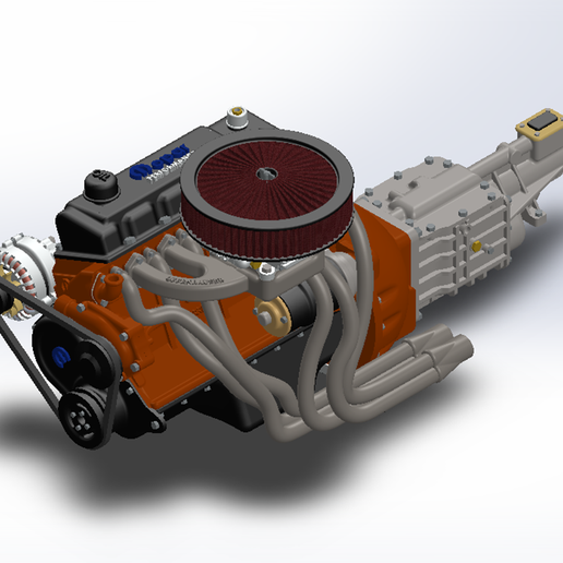🚗 1/24 Scale MOPAR Slant 6 Performance・ STL File for ・Cults