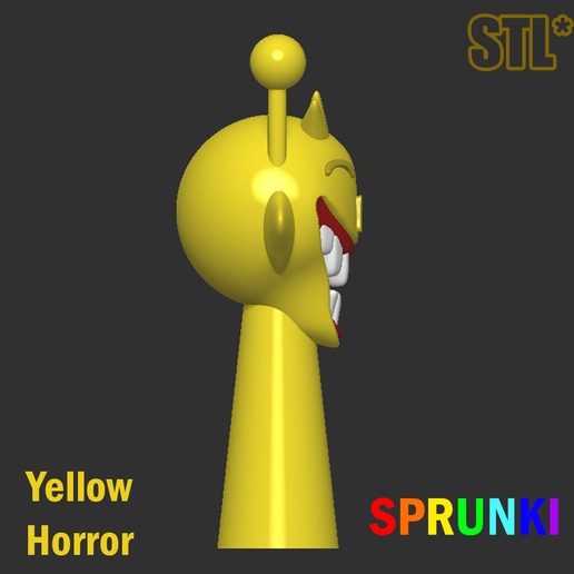 🧸 Sprunki Incredibox Amarillo Horror STL 3D Personaje Fanart・Archivo ...