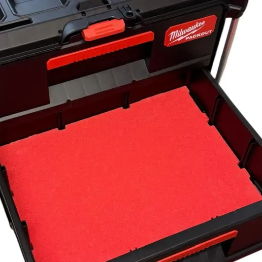 🧰 Milwaukee Packout 2+1-Drawer Foam Insert Template DXF - Tool ...
