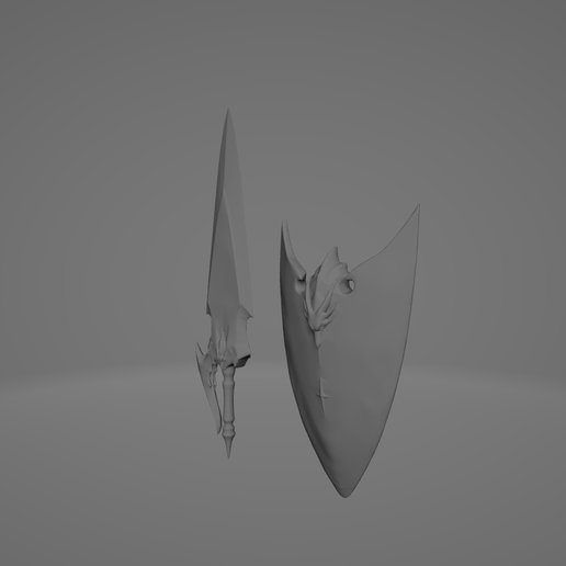 STL file MONSTER HUNTER WORLD GUILD PALACE SWORD AND SHIELD 👹 (OBJ)・3D ...