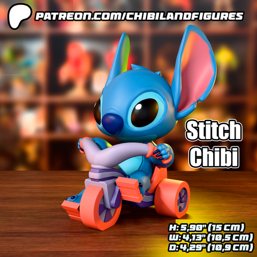 👽 Stitch Chibi - Chibi STL Figure | 3D Print Model (Lilo & Stitch ...