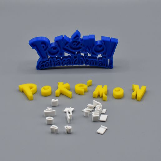 STL file Pokemon Modular Logo - Gotta Catch Em All! 🐉 (OBJ)・3D printing ...