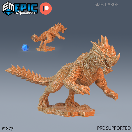 3D file Blue Guard Drake Attacking ‧ DnD Miniature ‧ Tabletop ...