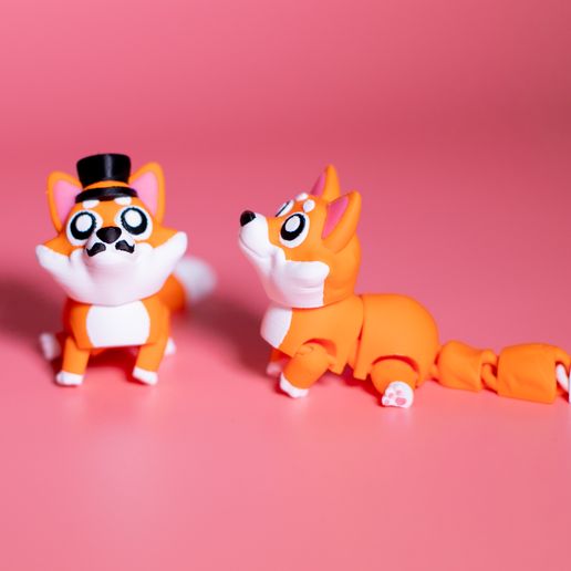 🦊 Flexi Fox Toy & Keychain – Cute 3D Printed Foxes (Aristocrat ...