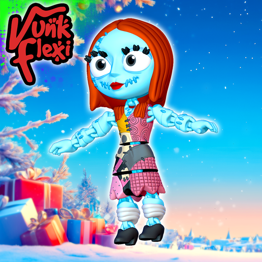 🎄 Pesadilla antes de Navidad Sally MultiColor Flexi Print-In-Place ...