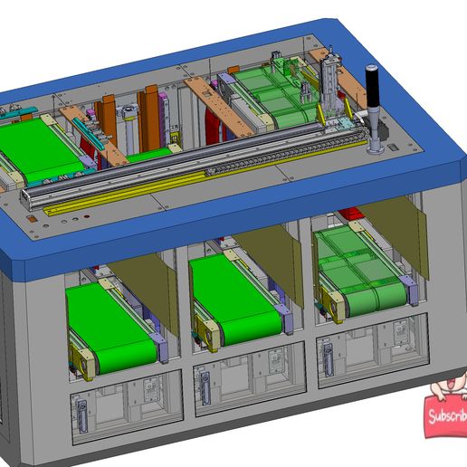 🏋️ industrielles 3D-Modell Heben-Senken-Transportförderer・ 3D Datei für ...