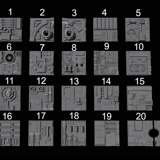 ⭐ Star Wars Death Star Surface Tiles for 3.75" and 6" figures・ 3D File ...