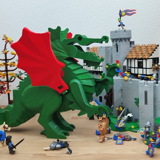 🐉 Dragon Lego compatible・3D Print with the ender 5 plus 3D printer・Cults