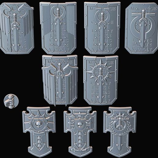 🛰 Ultra warrior BG Veteran Shields Re-Upload・ 3D File for 3D printing・Cults