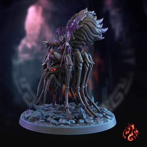 🕷️ Spider Queen mounted・ 3D File for 3D printing・Cults