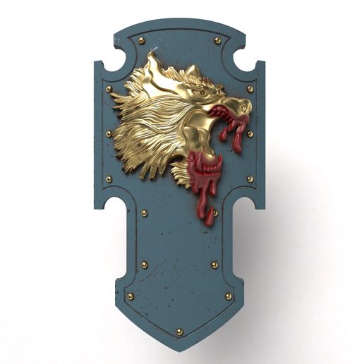 🛰 Space wolves power shield Bloodmaws・Free STL File for 3D printing・Cults