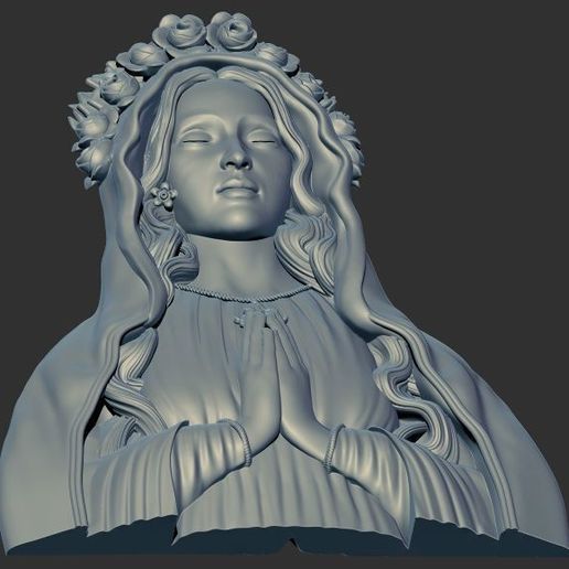 🖨️ Virgin Mary relief 3d printable Model cnc・ 3D File for 3D printing ...