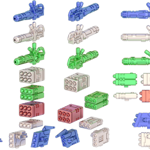 🛰 Tau battlesuit accessories (weapon+support system)・ 3D File for 3D ...